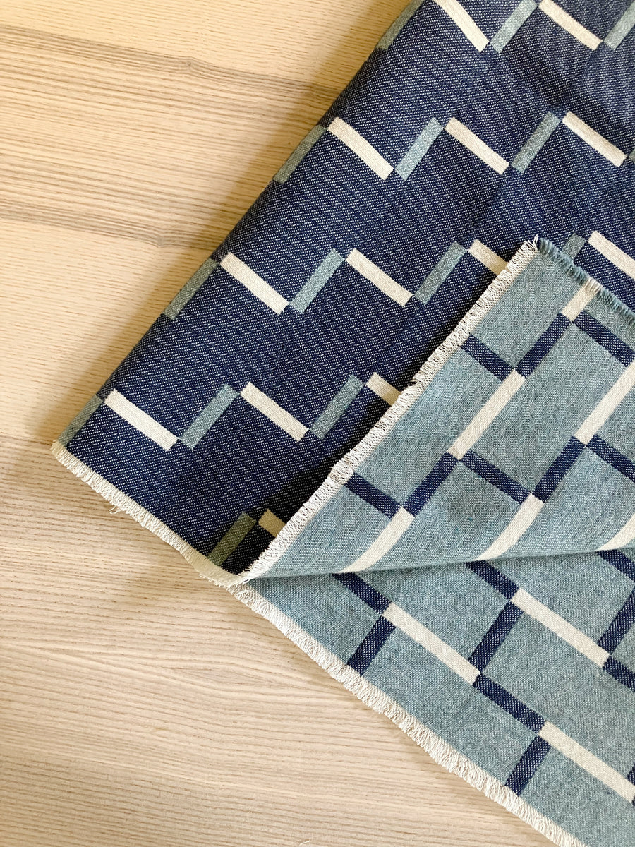 Cloth sale 2025 Steps in Indigo/Aqua – Anna-Lisa Smith