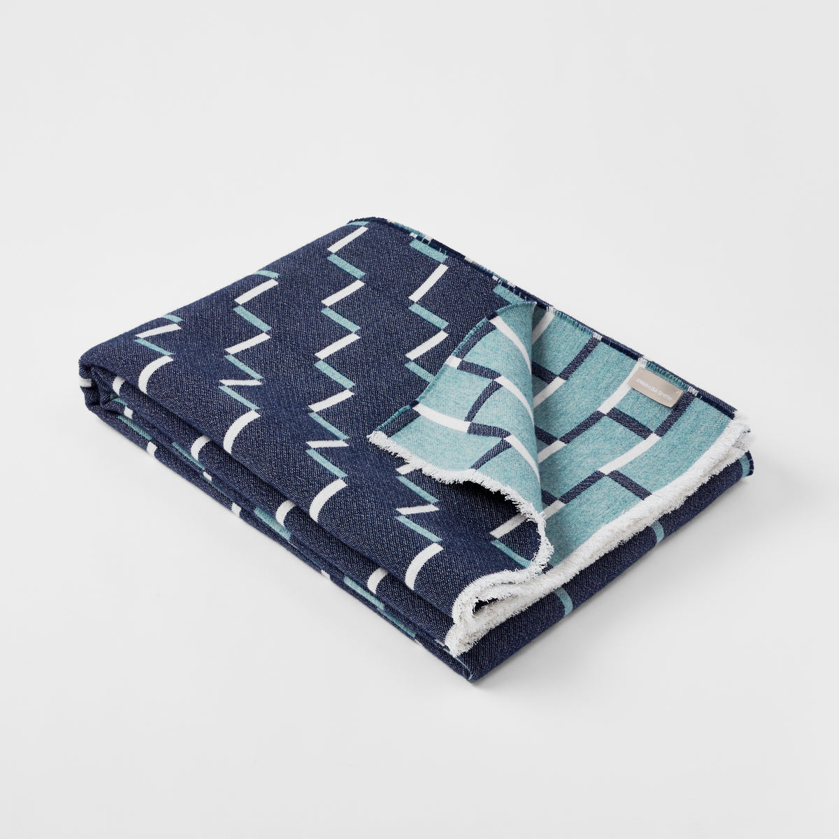 Steps blanket in Indigo – Anna-Lisa Smith